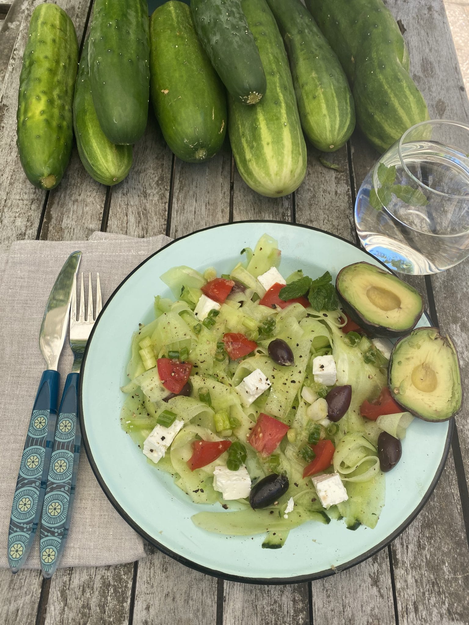 Cucumber Ribbon Salad & Ginger Scallion Dressing - The Biome Kitchen